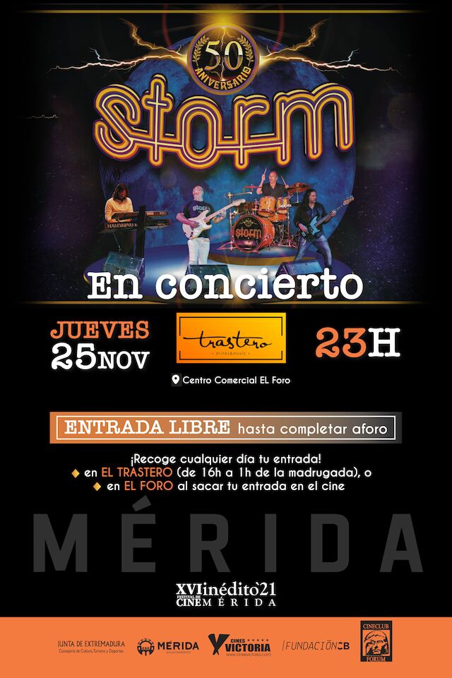 El concierto de Storm en Mérida será libre y se accederá con invitaciones