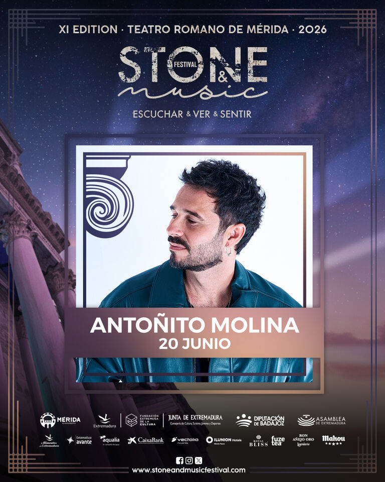 Antoñito Molina se suma al cartel del Stone&Music de Mérida en 2026